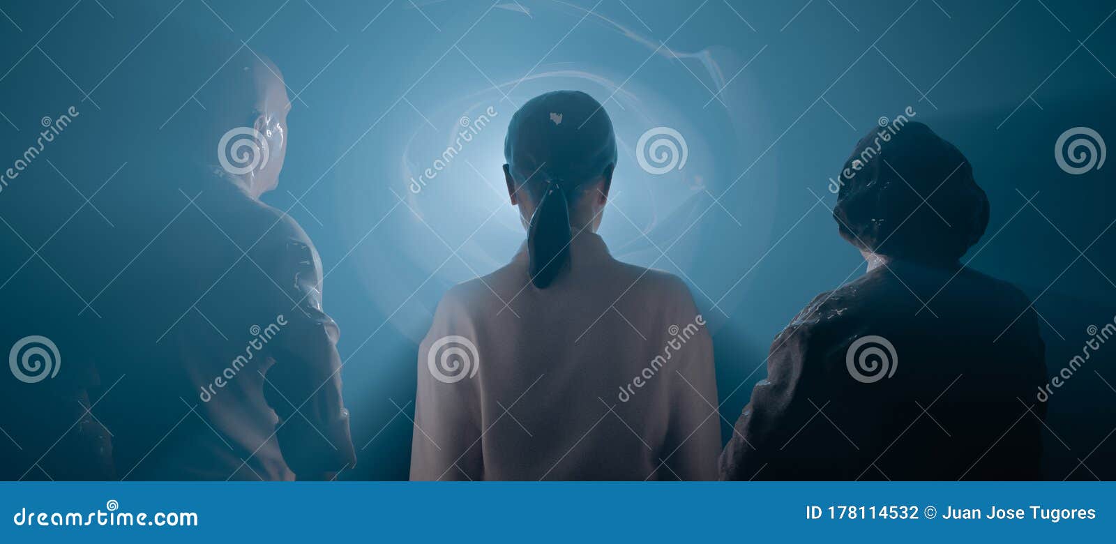 People looking at a light stock illustration. Illustration of ...