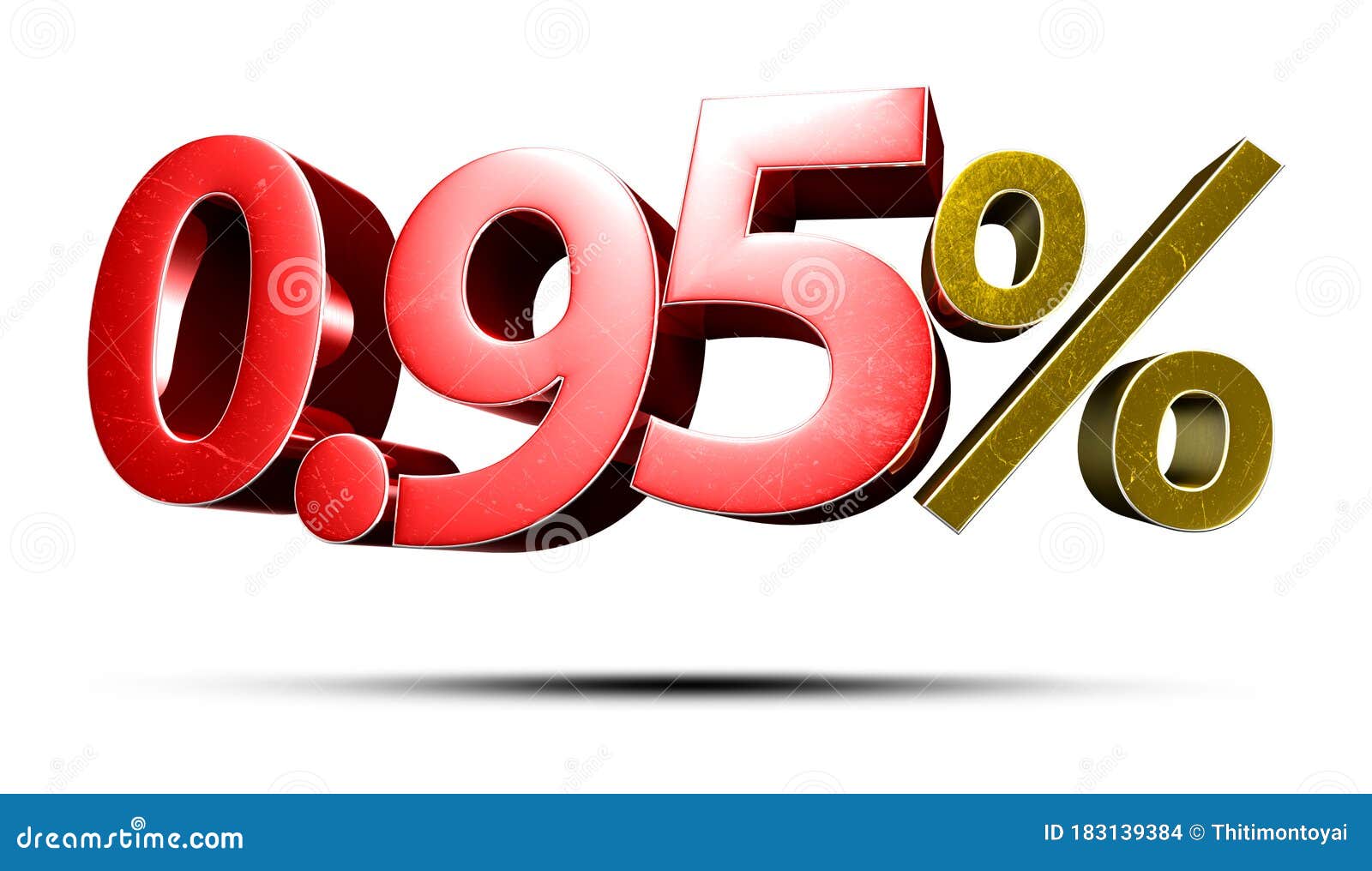 0.95 percent 3d. stock illustration. Illustration of economy - 183139384