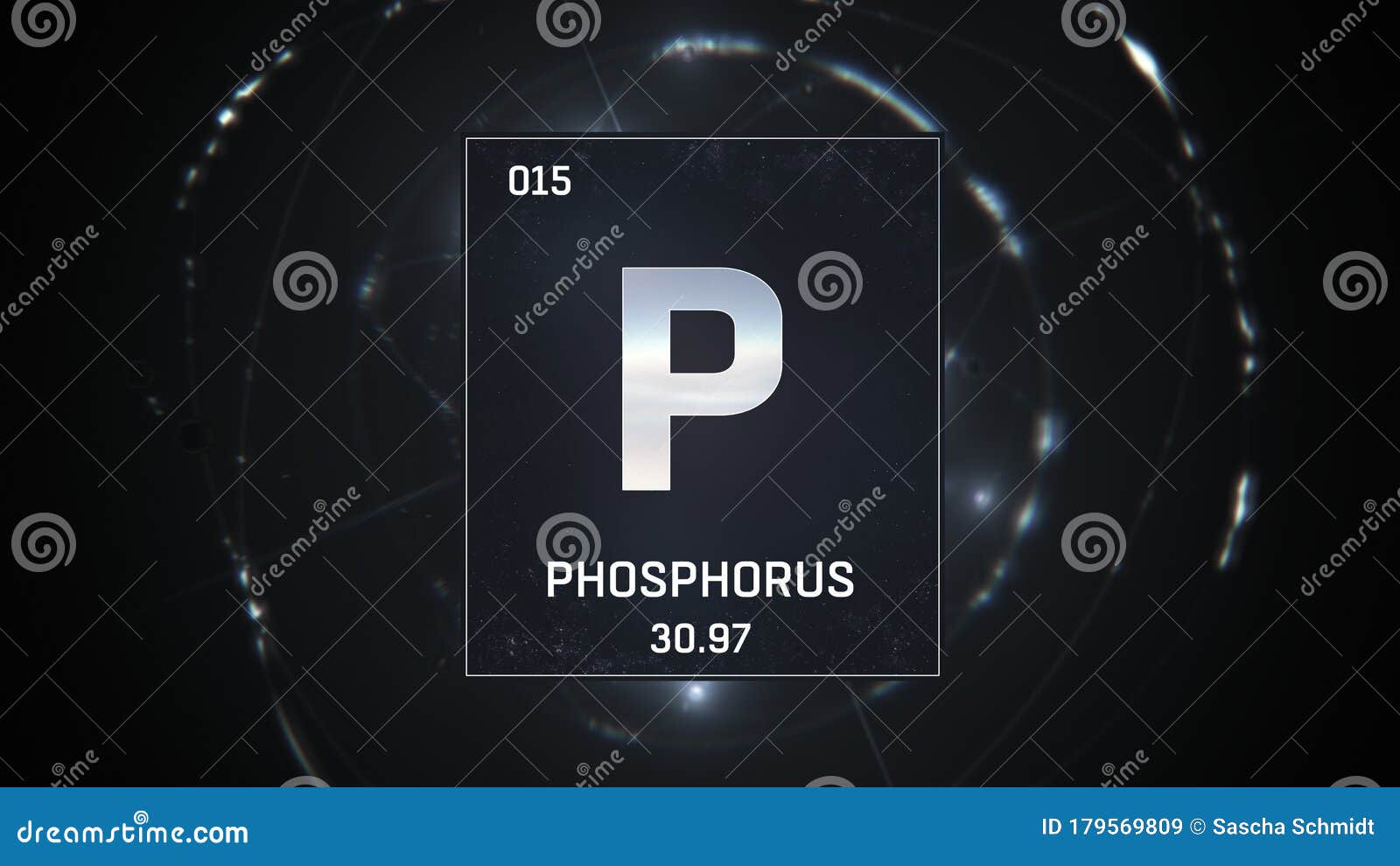 Phosphorus As Element 15 of the Periodic Table 3D Illustration on ...