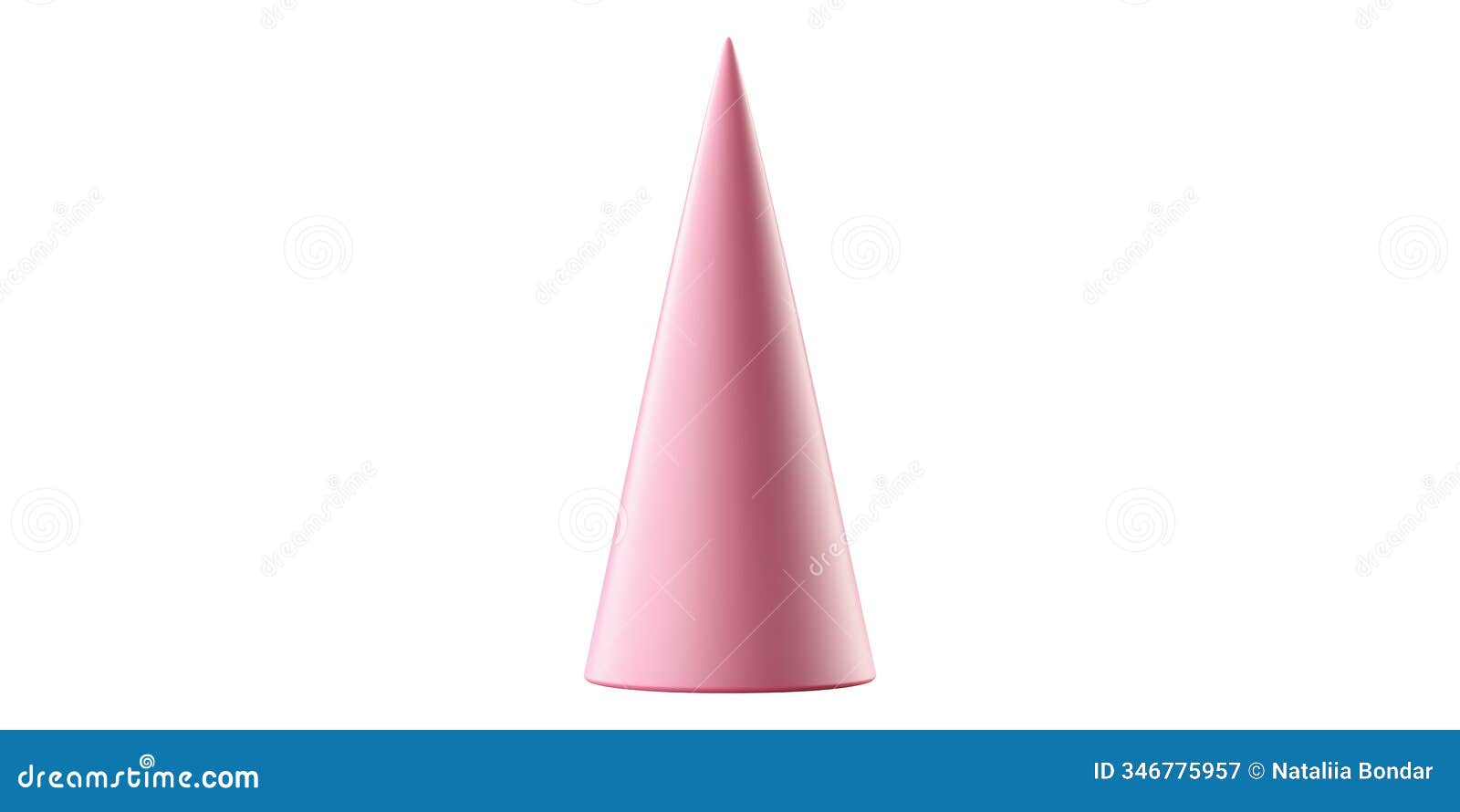 3D Illustration of a Pink Cone Shape Isolated on Transparent Background ...