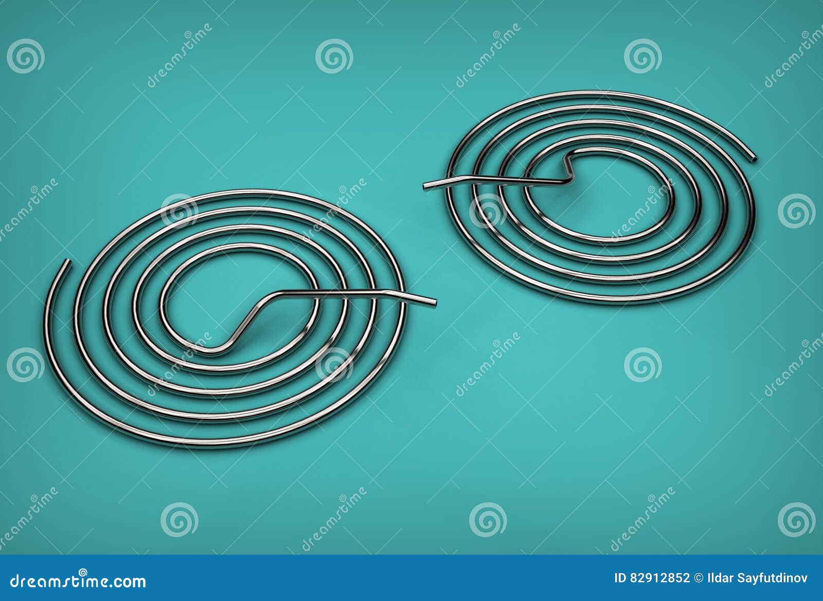 3d Illustration of Pipe Coils Stock Illustration - Illustration of tube ...