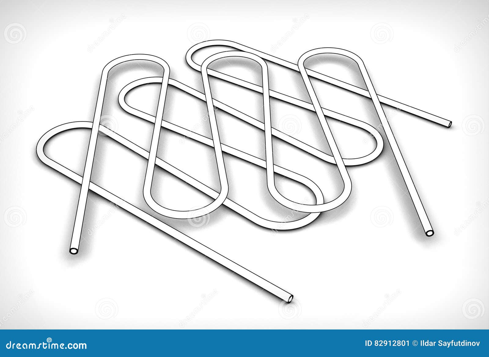 3d Illustration of Pipe Coils Stock Illustration - Illustration of pipe ...