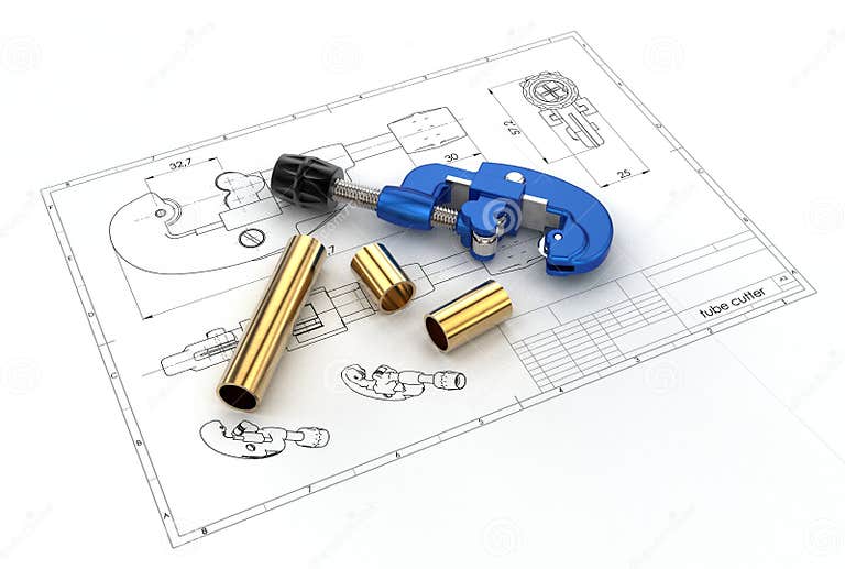 3d Illustration of Pipe Cutter Stock Illustration - Illustration of ...