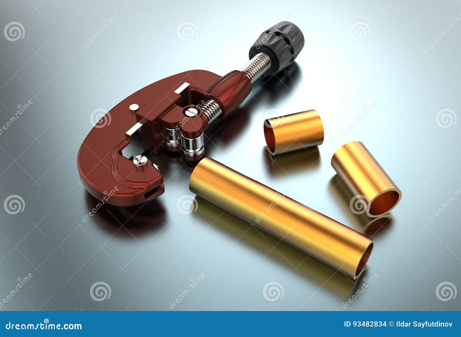 3d Illustration of Pipe Cutter Stock Illustration - Illustration of ...