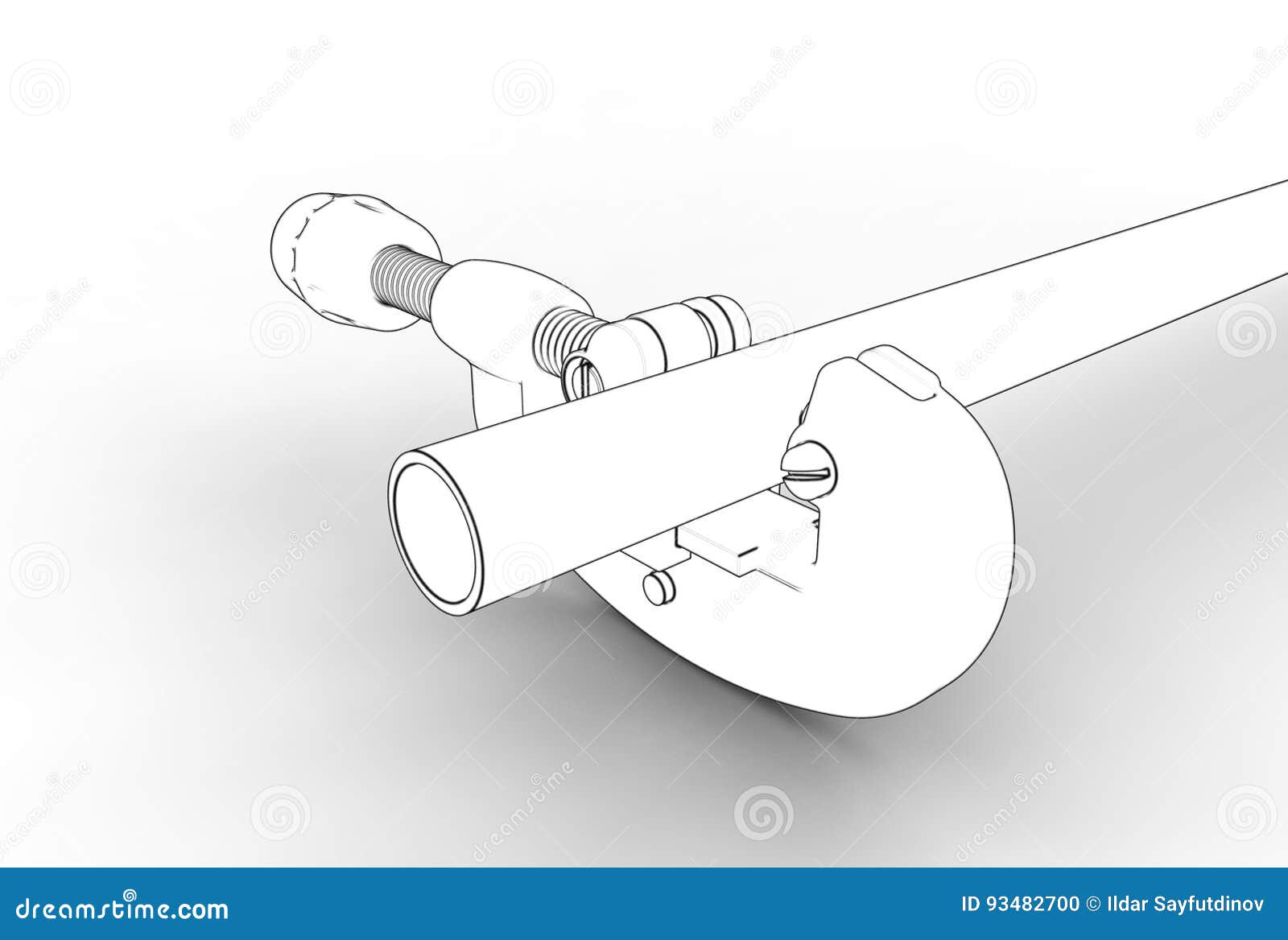 3d Illustration of Pipe Cutter Stock Illustration - Illustration of ...