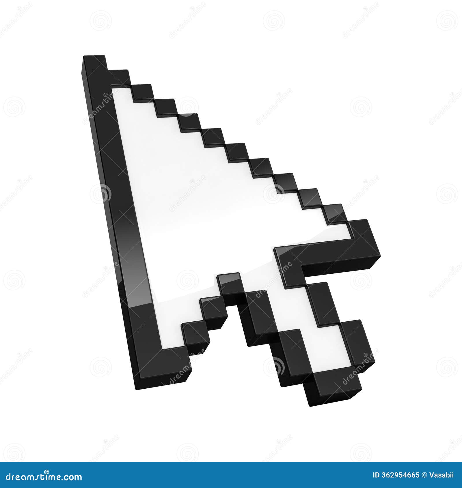 Arrow Pointer Cross Isolated On White. Black Outline Sketch. Vector ...