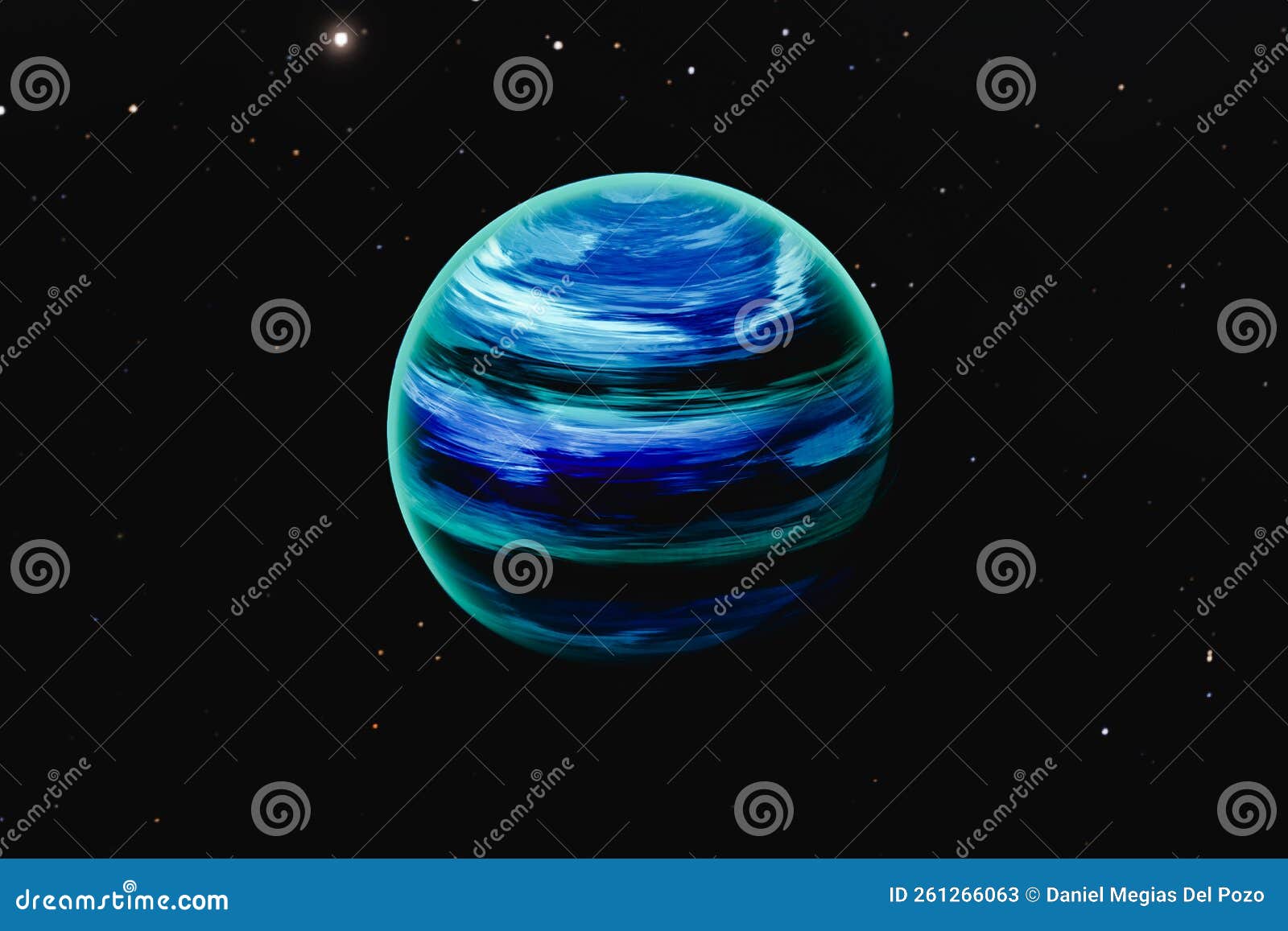3D Illustration. Planet in the Outer Space. Stock Illustration ...