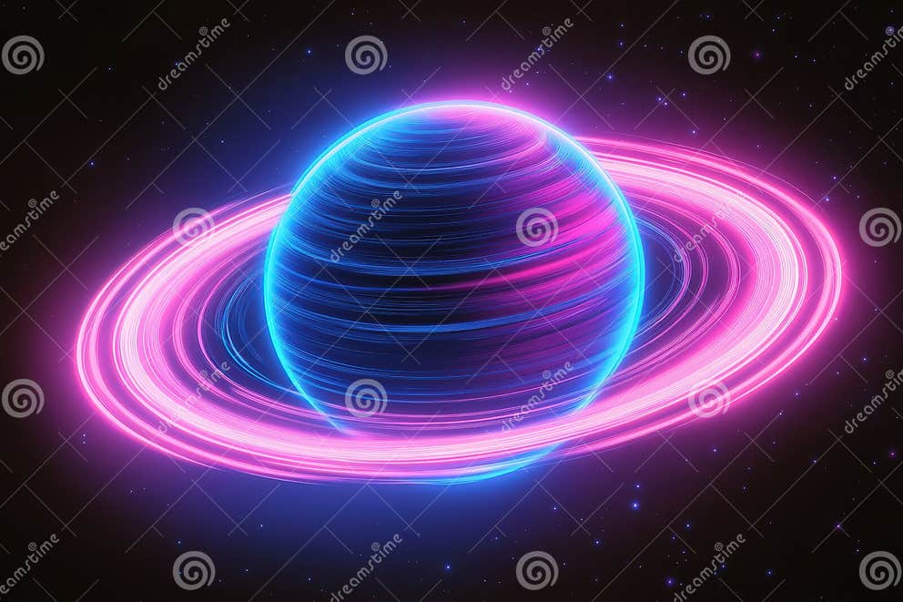 3D Illustration of Planets in Deep Space. High Quality Digital Space Art in 5K - Realistic ...