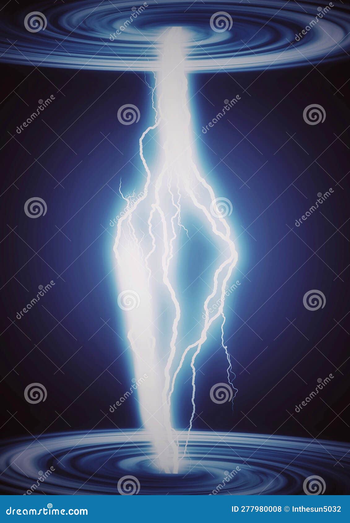 3d Illustration of Plasma Rays Generated from Cloud Vortex Stock ...