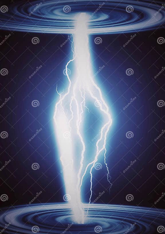 3d Illustration of Plasma Rays Generated from Cloud Vortex Stock ...