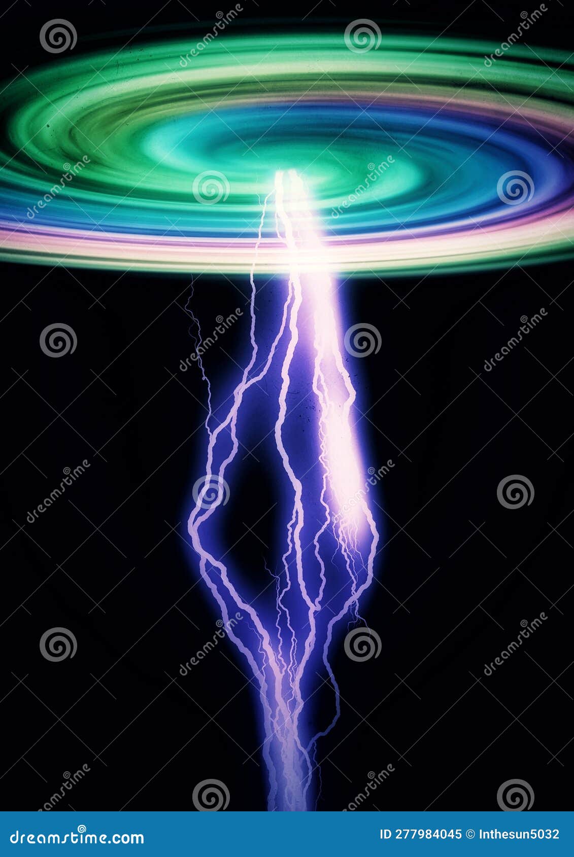 3d Illustration of Plasma Rays Generated from Cloud Vortex Stock ...
