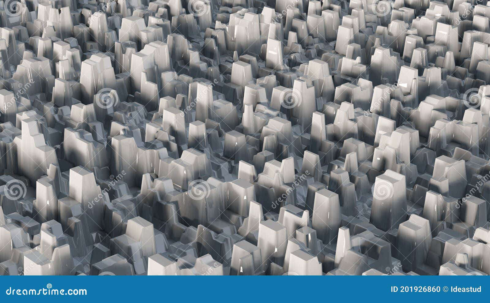 3D Illustration of Poly Relief Surface Structure. Stock Illustration ...