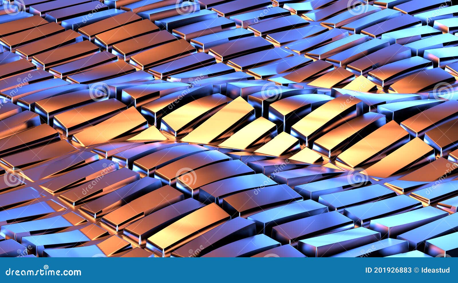 3D Illustration of Poly Relief Surface Structure. Stock Illustration ...