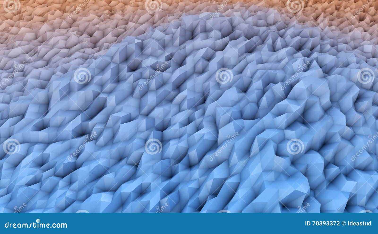 3D Illustration of Poly Relief Surface Structure Stock Illustration ...