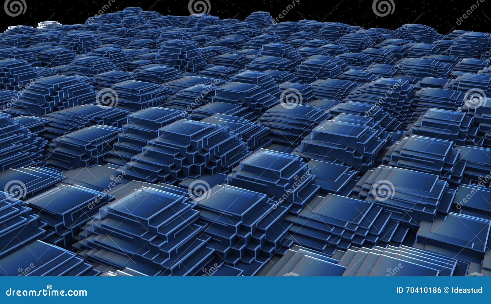 3D Illustration of Poly Relief Surface Structure Stock Illustration ...