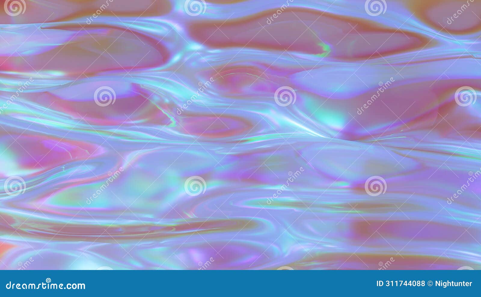 3d Illustration Portal Glass Neon Surface with Reflection and Light ...