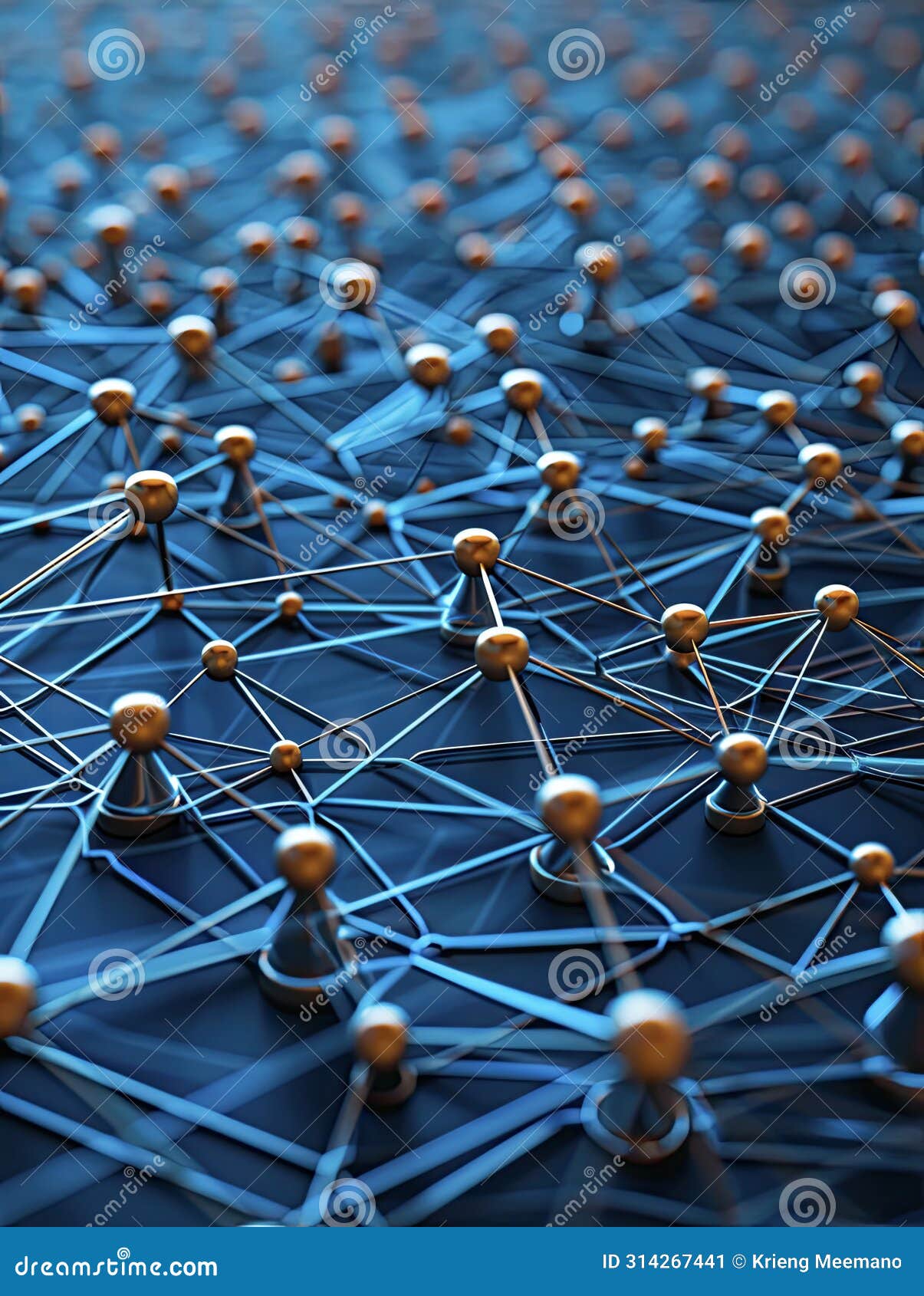 3D Illustration of Expanding Business Relationships Intricate Nodes ...