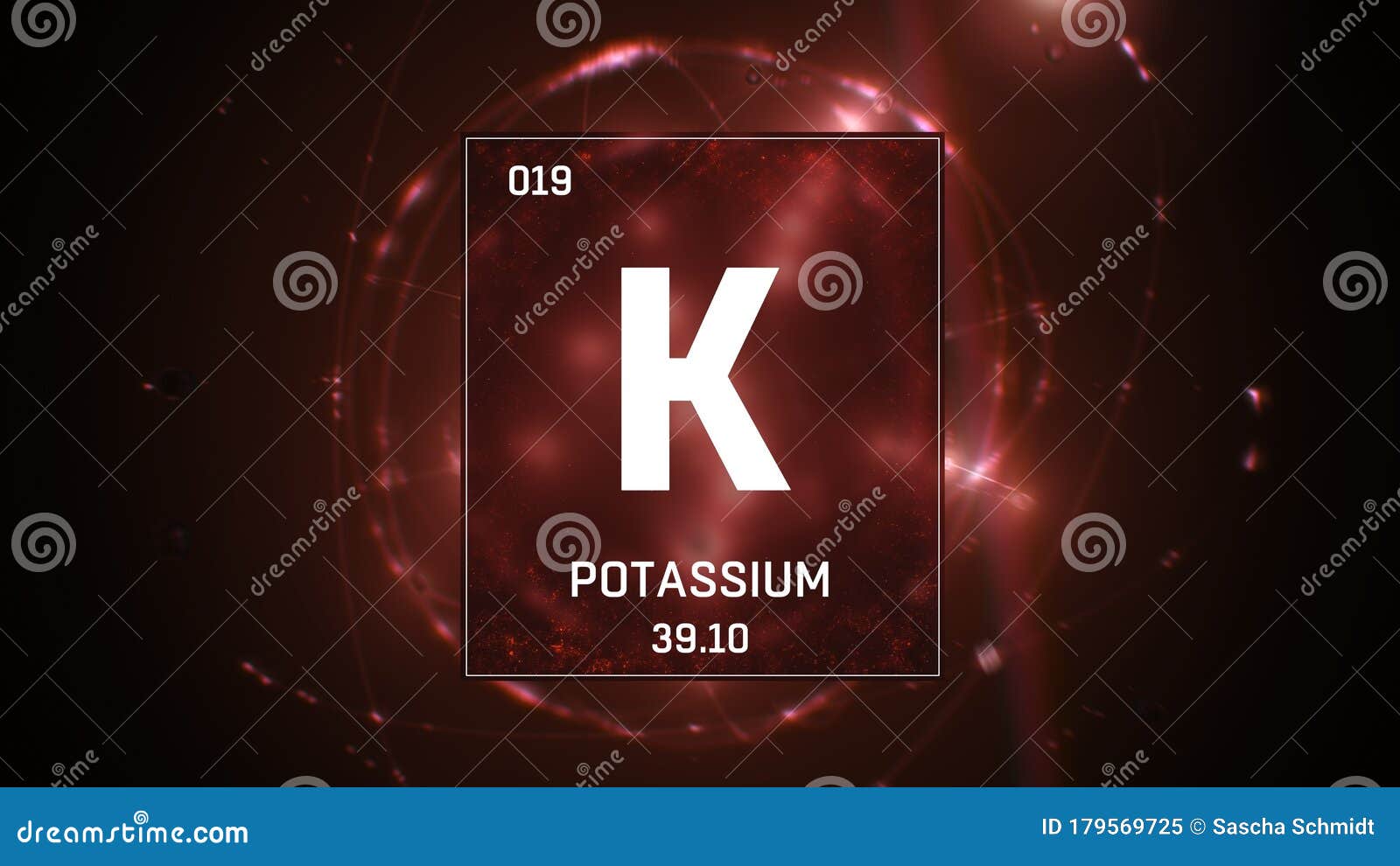 Potassium Atom Bohr Model Cartoon Vector | CartoonDealer.com #267662209