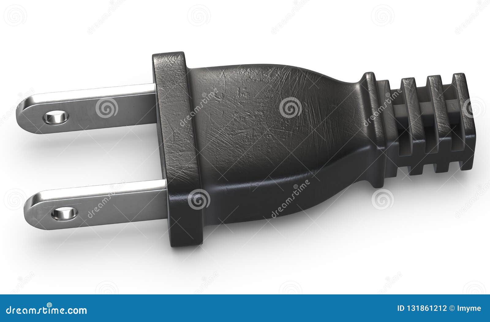 3D Illustration of Power Plug Isolated on a White Background Stock ...