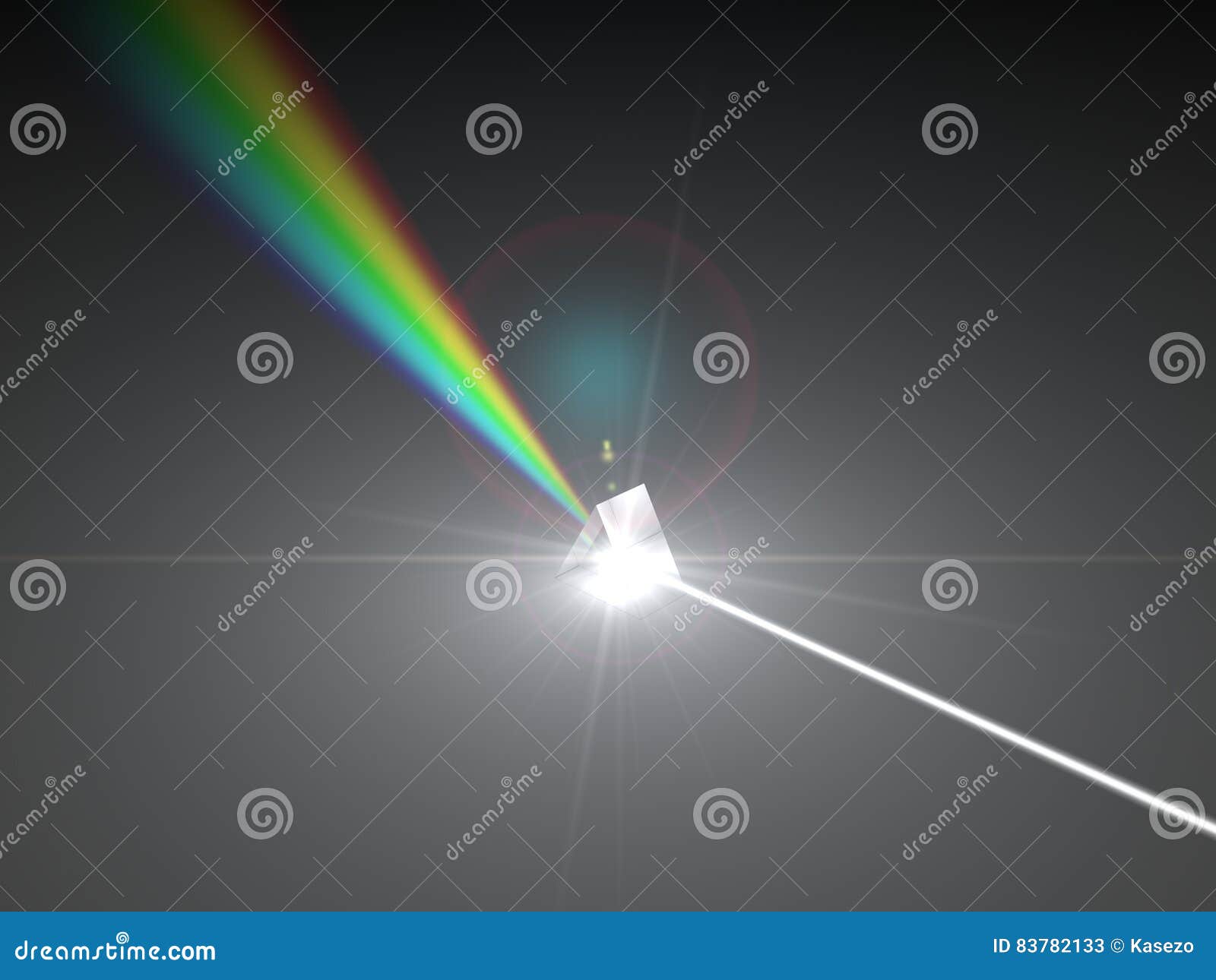 3d Illustration of Prism and Refraction Light Rays. Stock Illustration ...