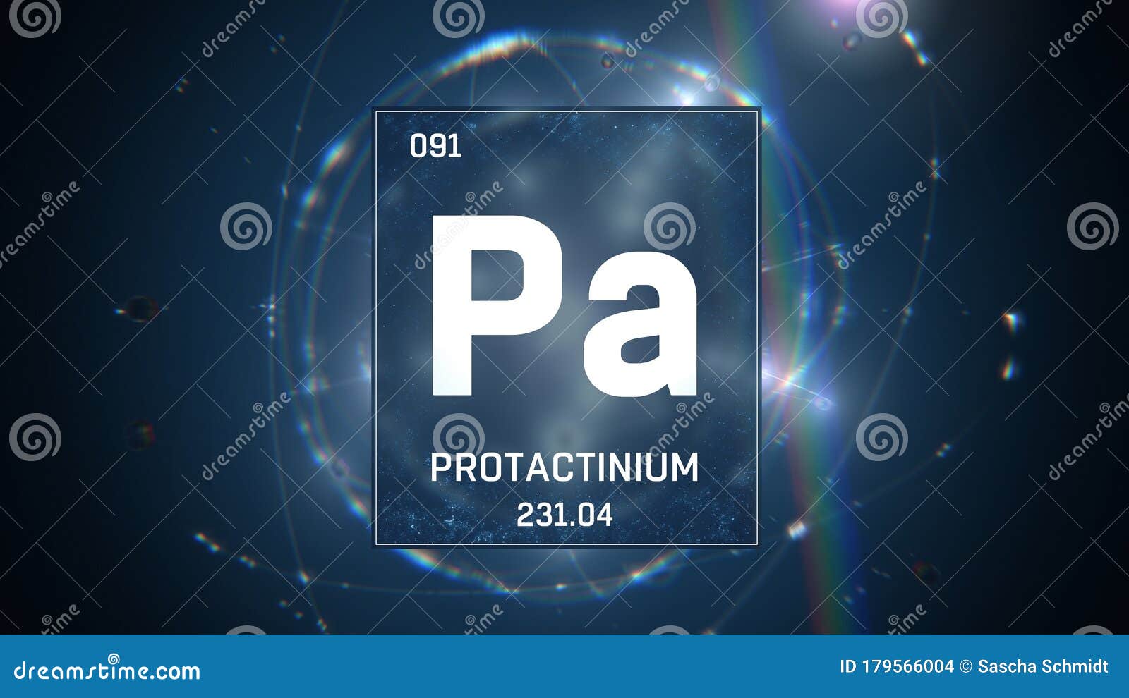 Protactinium As Element 91 of the Periodic Table 3D Illustration on ...