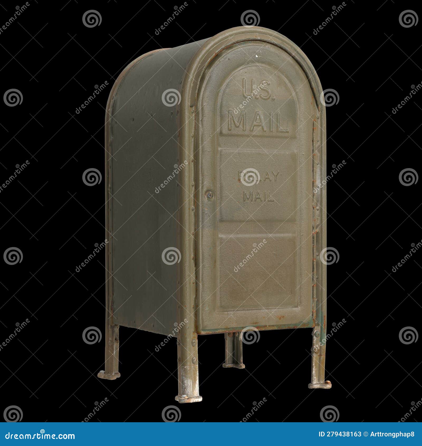 3d Illustration of Public Mailbox Isolated on White Background Stock ...