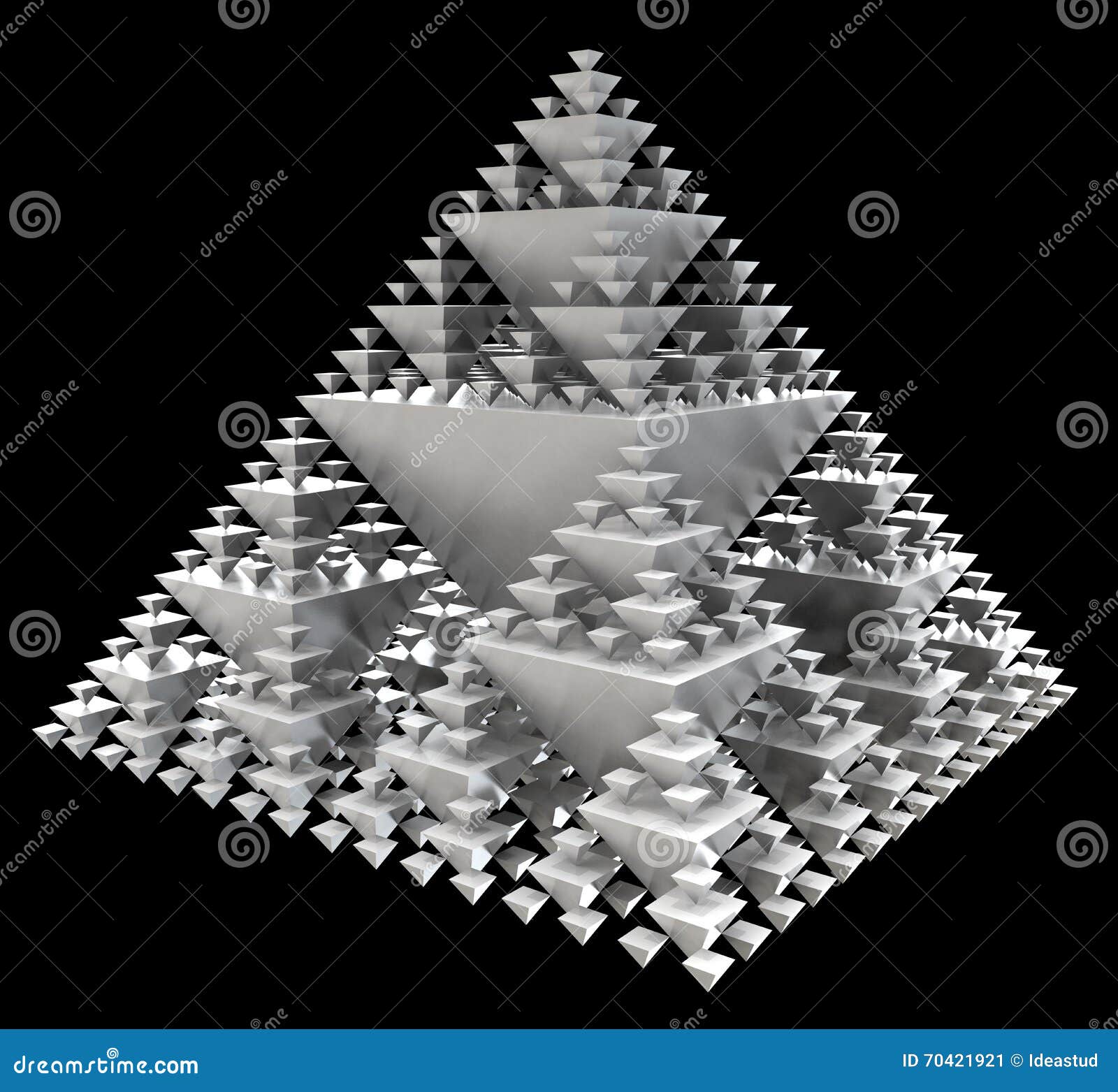3D Illustration of Pyramid Object Stock Illustration - Illustration of ...