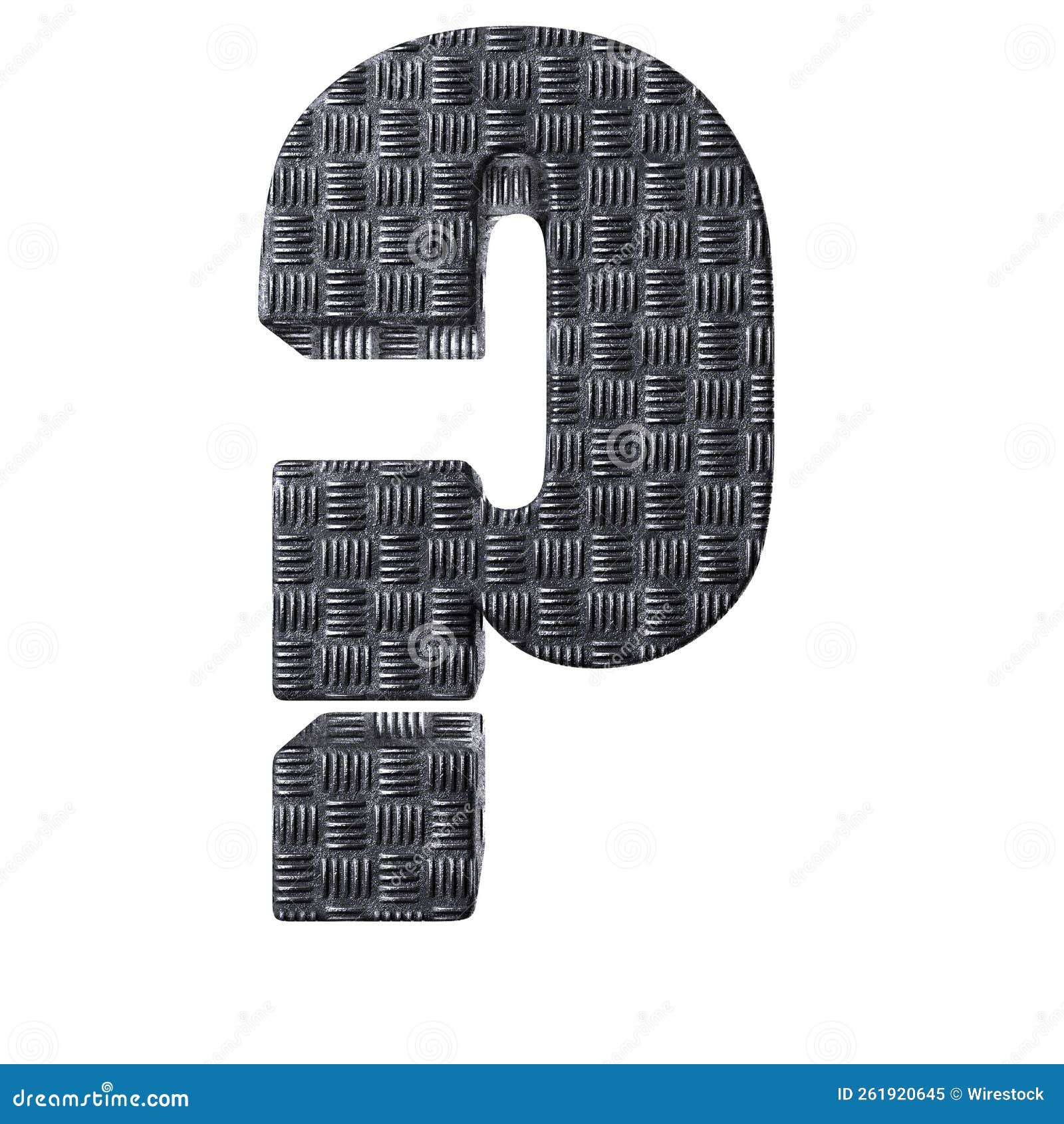 3d Illustration of a Question Mark with a Metal Texture Stock ...