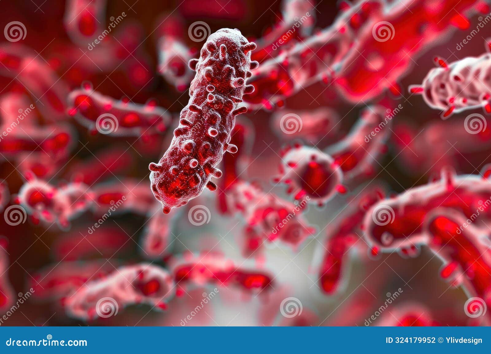 Rabies Virus Particles Floating Around Stock Illustration ...