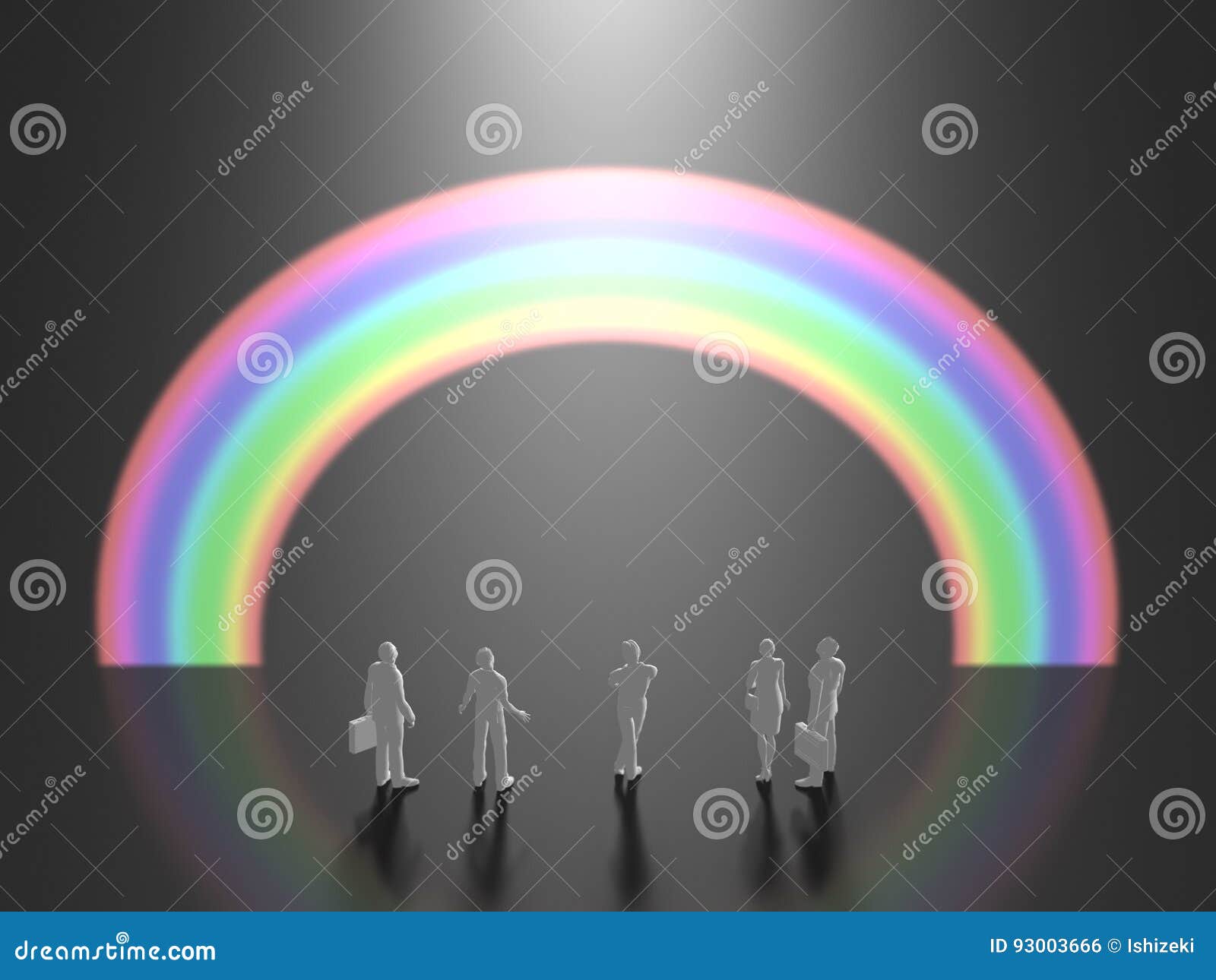 3D Illustration of Rainbow Bridge Stock Illustration - Illustration of ...