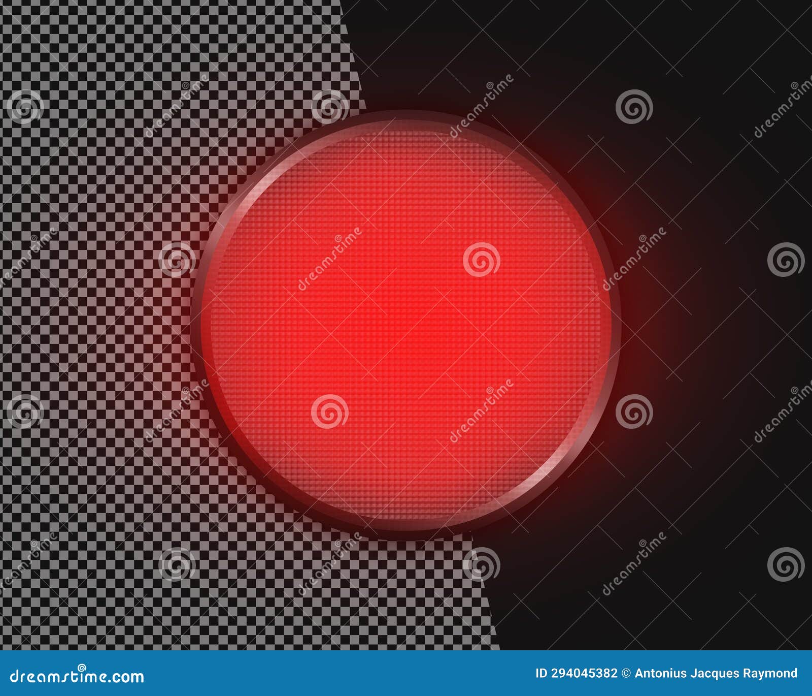 3d Illustration of Realistic Red Color Spotlight Frontal View on ...