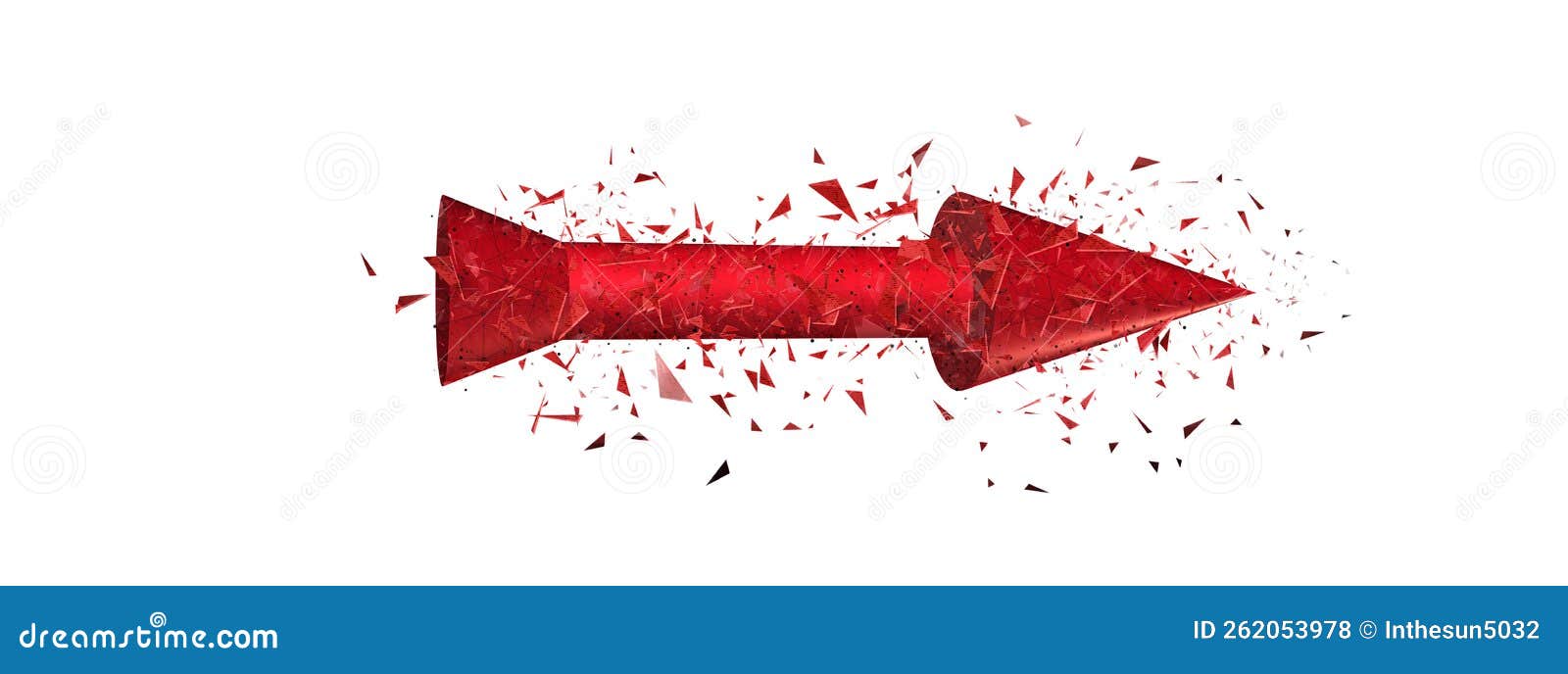 3d Illustration of Red Arrow Fired Stock Illustration - Illustration of ...