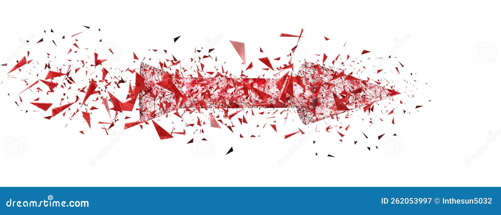 3d Illustration of Red Arrow Fired Stock Illustration - Illustration of ...