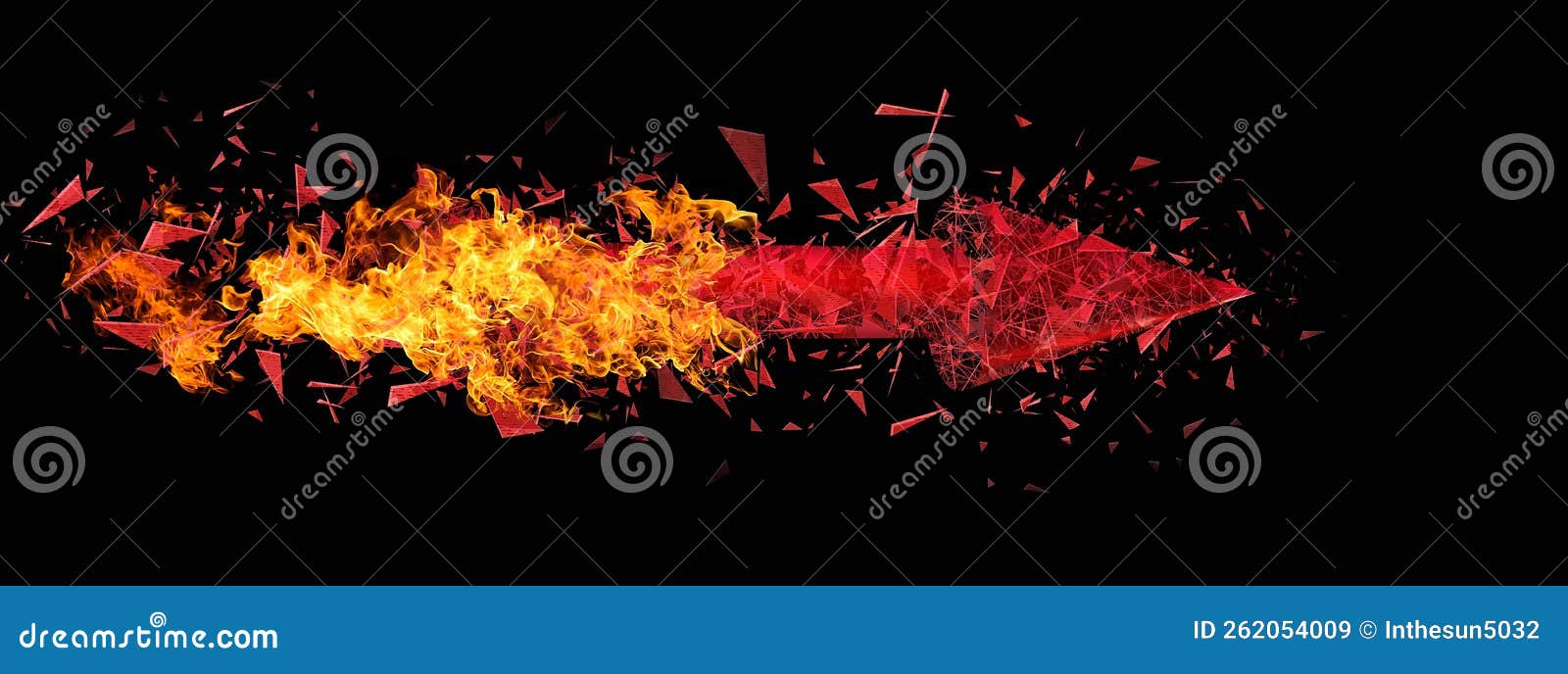 3d Illustration of Red Arrow Fired Stock Illustration - Illustration of ...