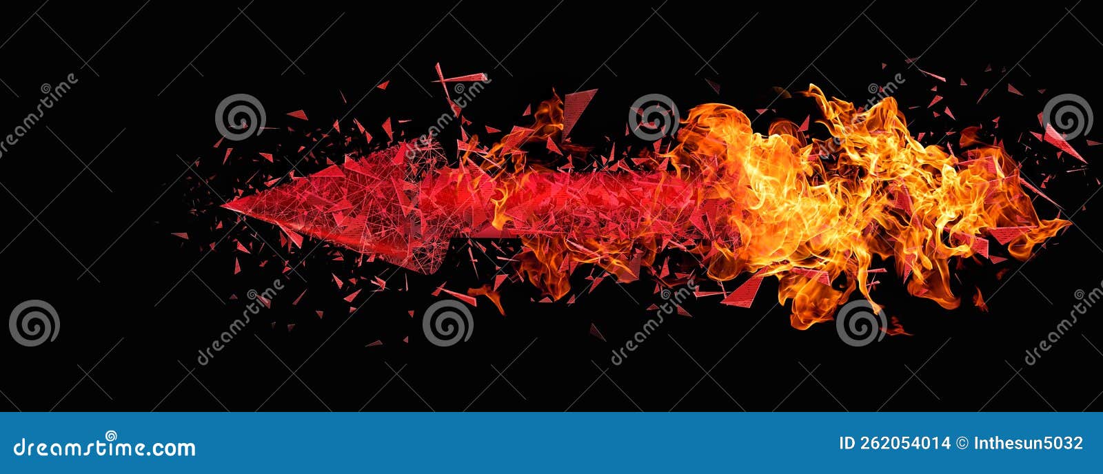 3d Illustration of Red Arrow Fired Stock Illustration - Illustration of ...
