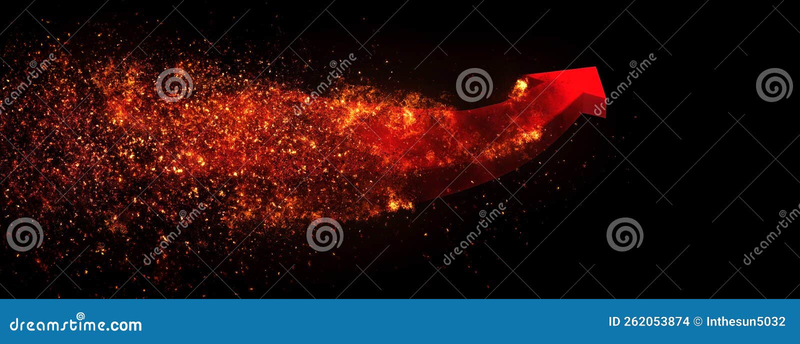 3d Illustration of Red Arrows Fired Stock Illustration - Illustration ...