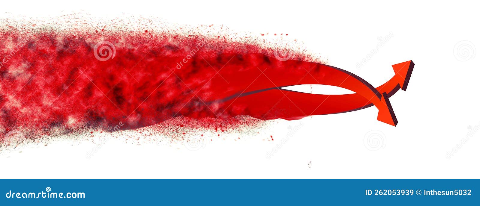 3d Illustration of Red Arrows Fired Stock Illustration - Illustration ...