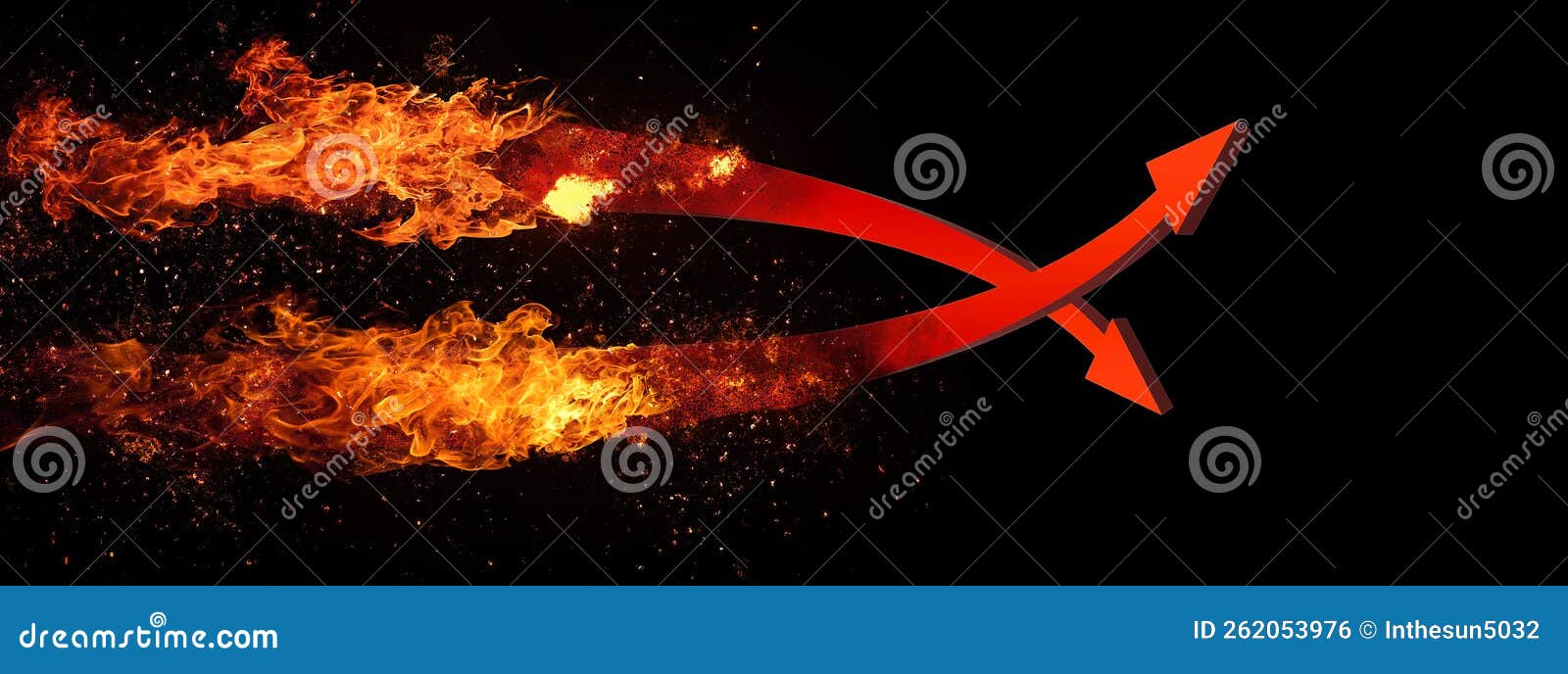 3d Illustration of Red Arrows Fired Stock Illustration - Illustration ...