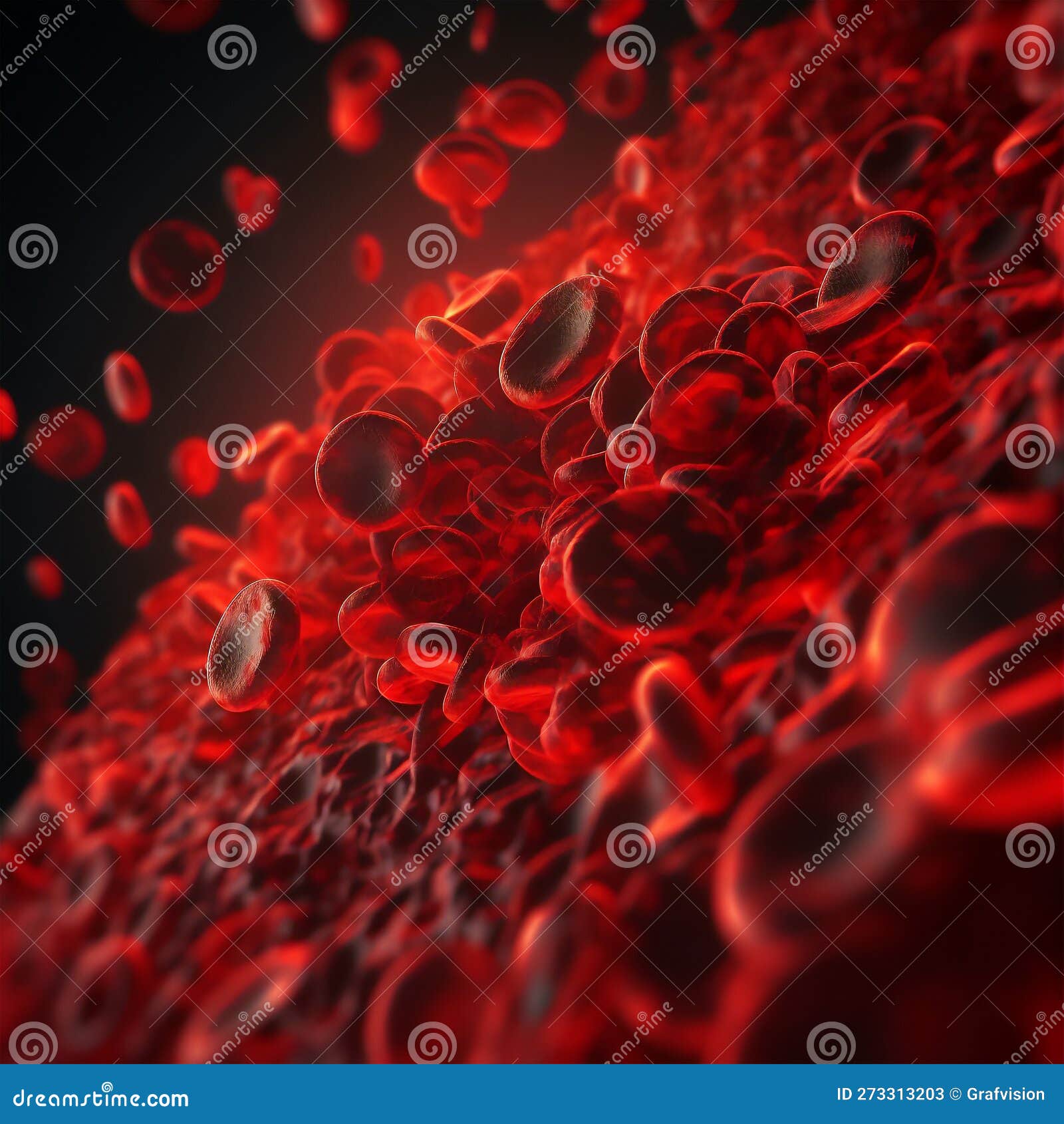 3d Illustration of Red Blood Cells Stock Illustration - Illustration of ...
