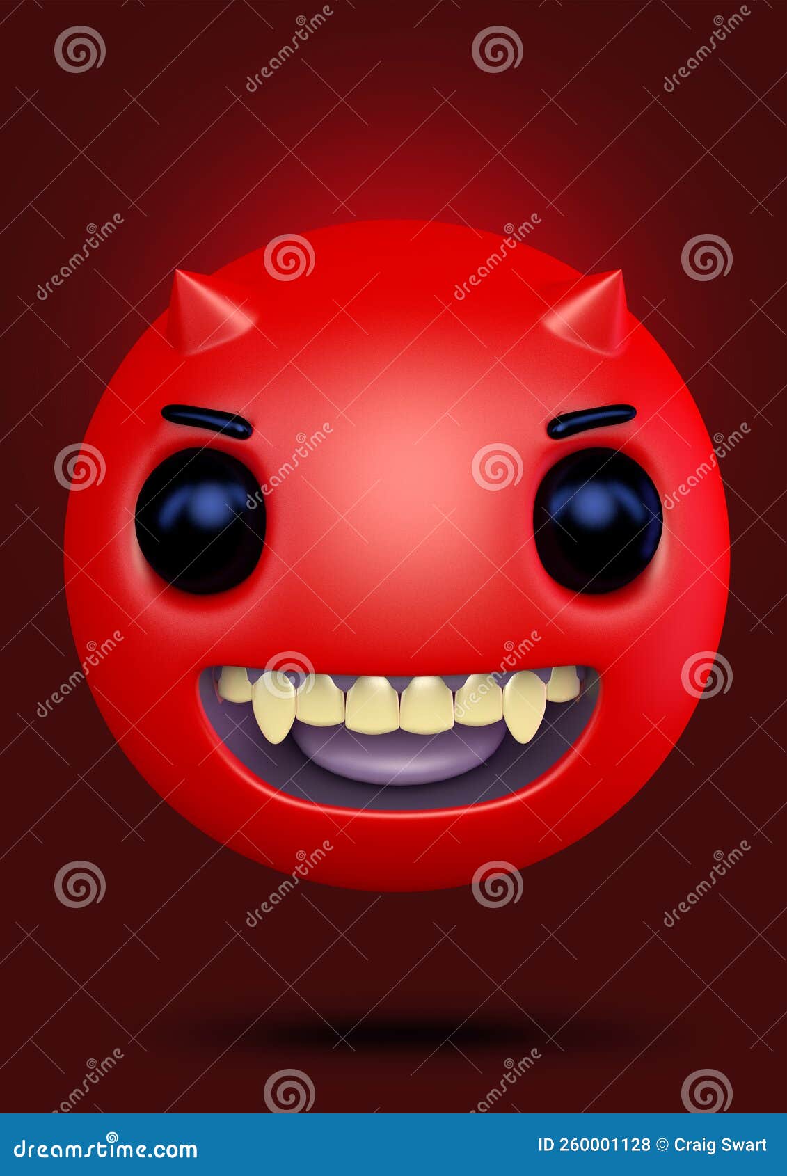 Devil Emoticon stock illustration. Illustration of dark - 260001128
