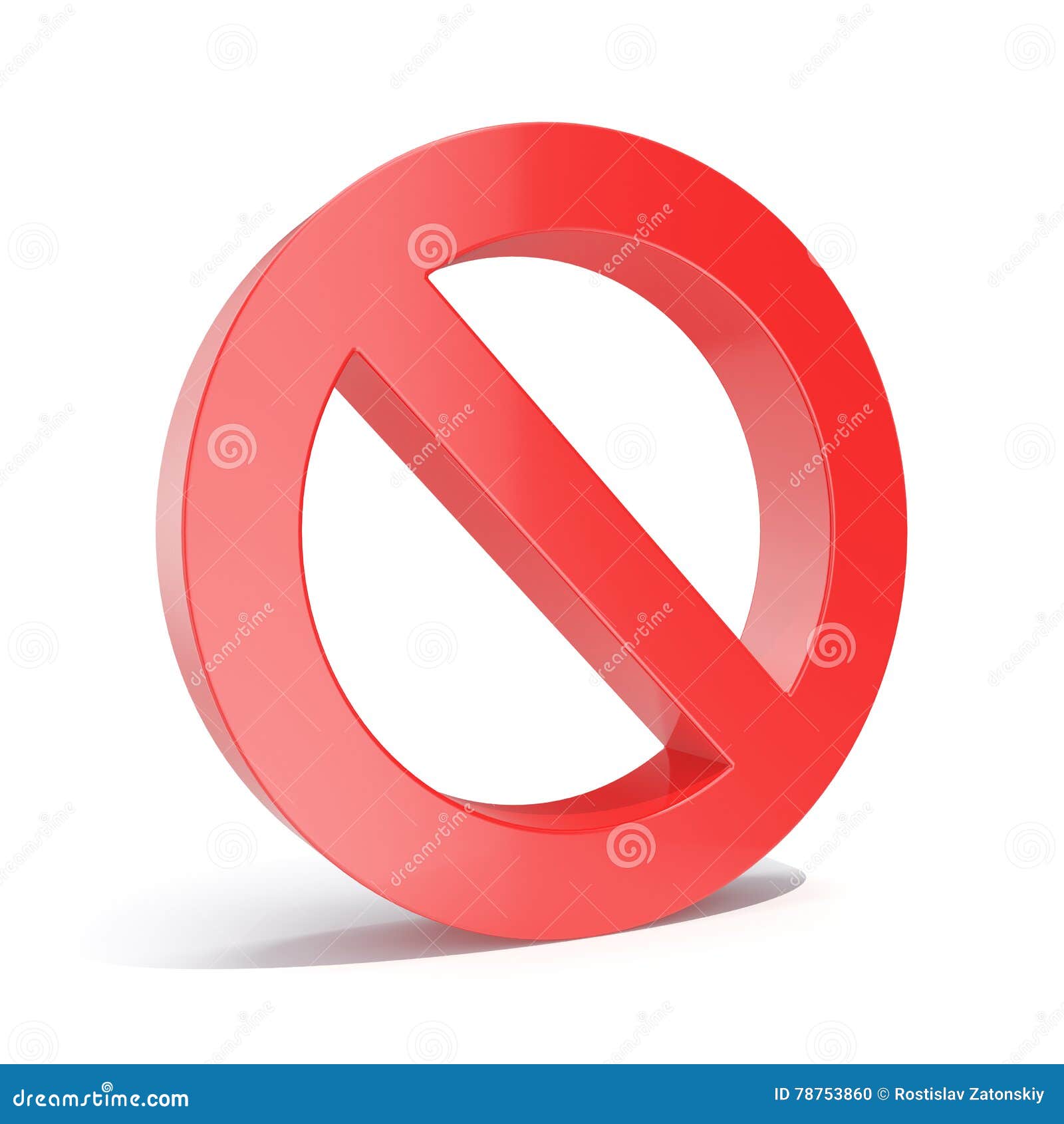 3d Illustration Red Empty Forbidden, Restricted or Prohibited, Limit ...