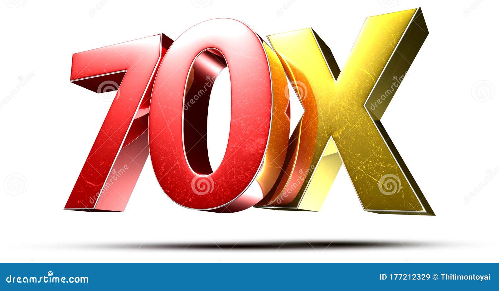 70X 3d. stock illustration. Illustration of design, graphic - 177212329