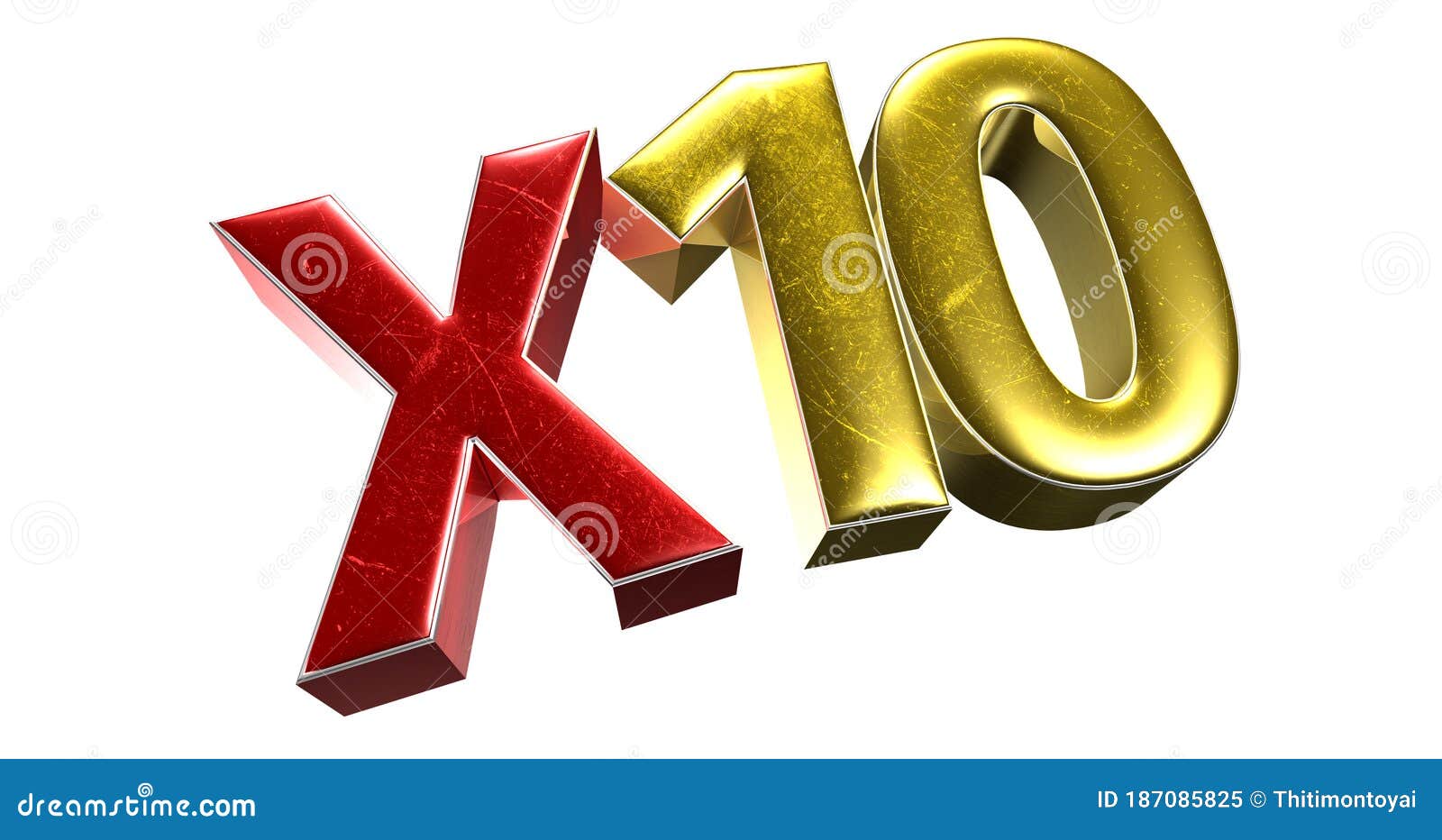 X10 3d. stock illustration. Illustration of icon, benefit - 187085825