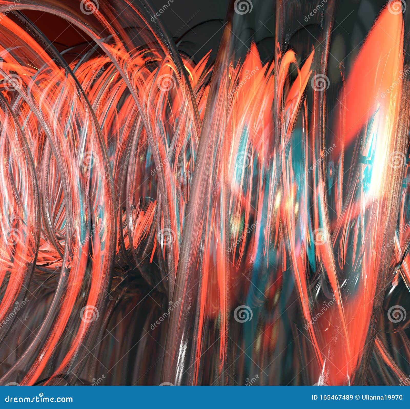 3d Illustration of Red Ice Surface with Window and Light Reflexion ...