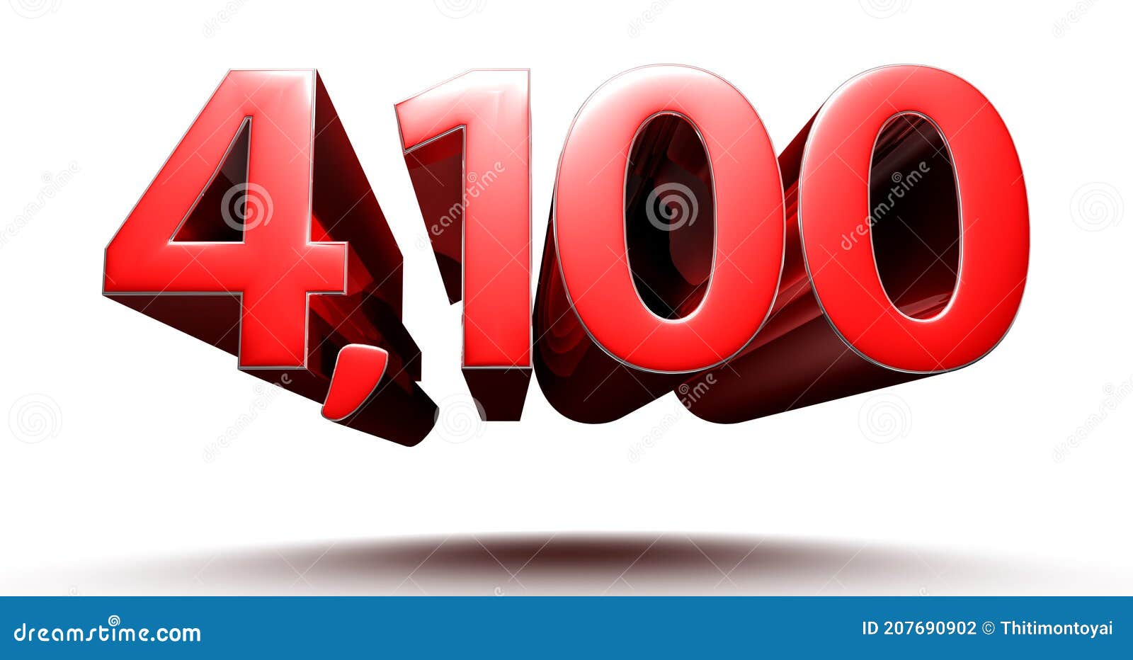 Number 4100. stock illustration. Illustration of commerce - 207690902