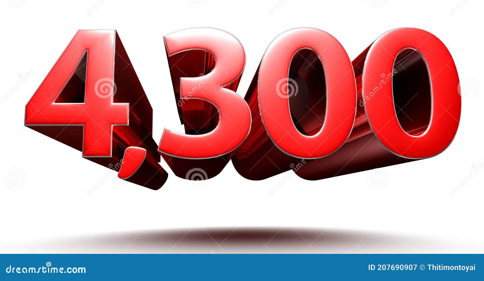 Number 4300. stock illustration. Illustration of commerce - 207690907