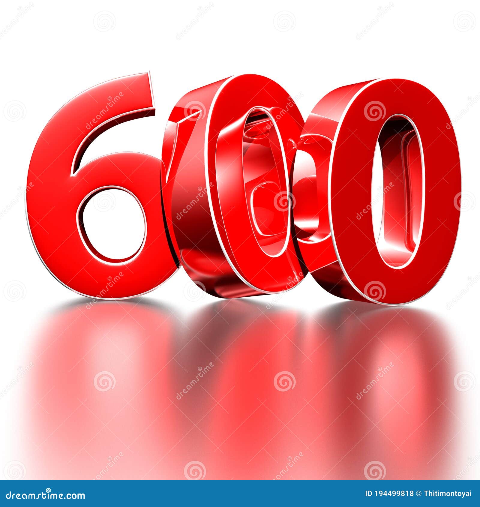 Number 600 3d. stock illustration. Illustration of numeric - 194499818