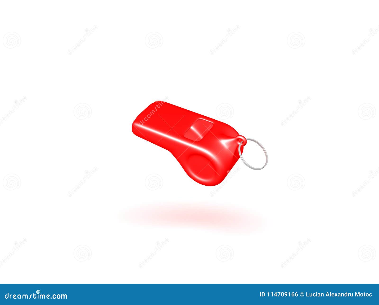 3D Illustration of a Red Whistle Stock Illustration - Illustration of ...