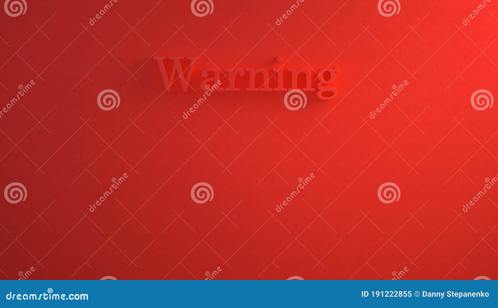 Word Of Warning On A Metal Background. Stock Illustration Cartoon ...