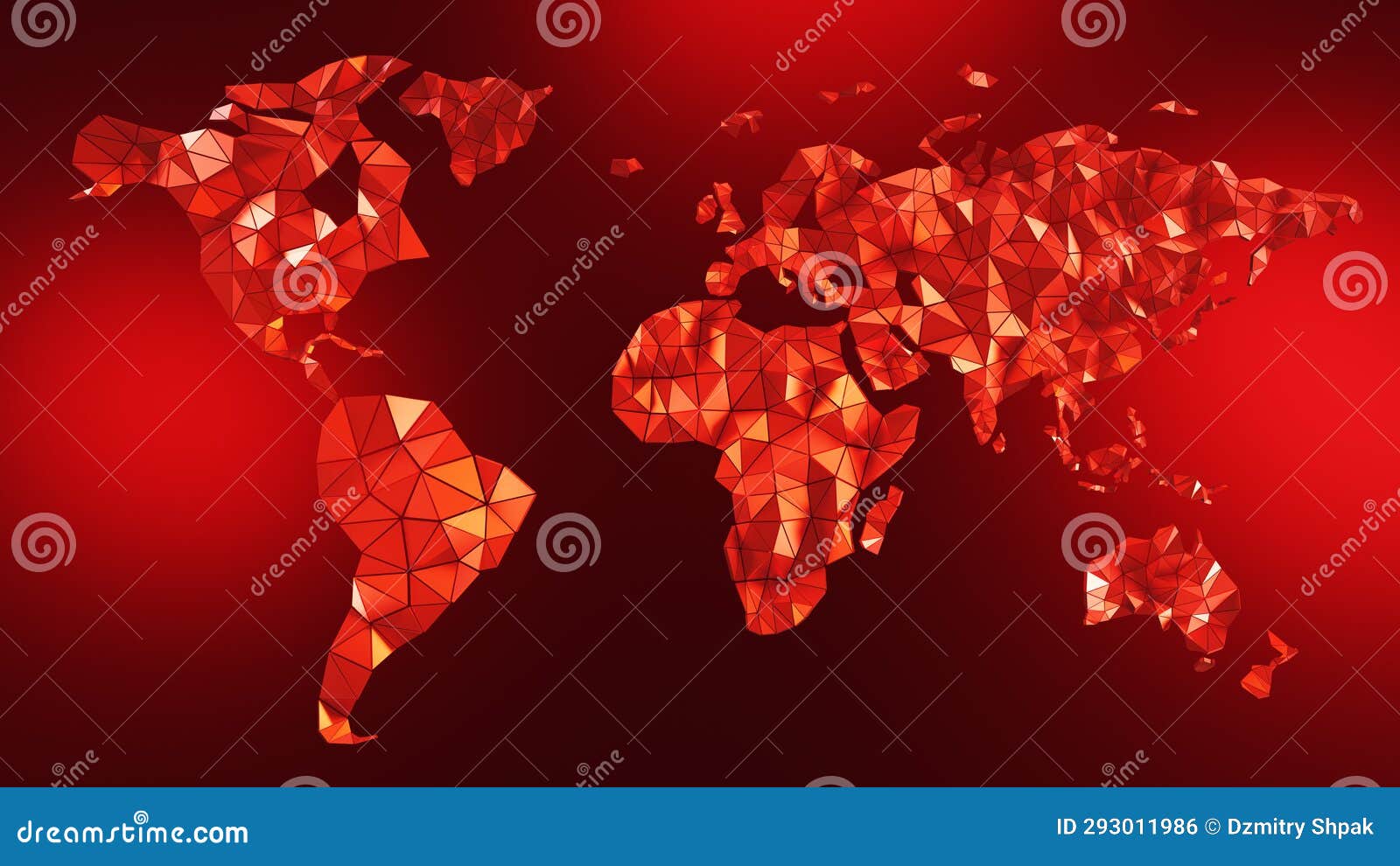 3d Illustration Red World Map Illustration. Concept for Designing News ...